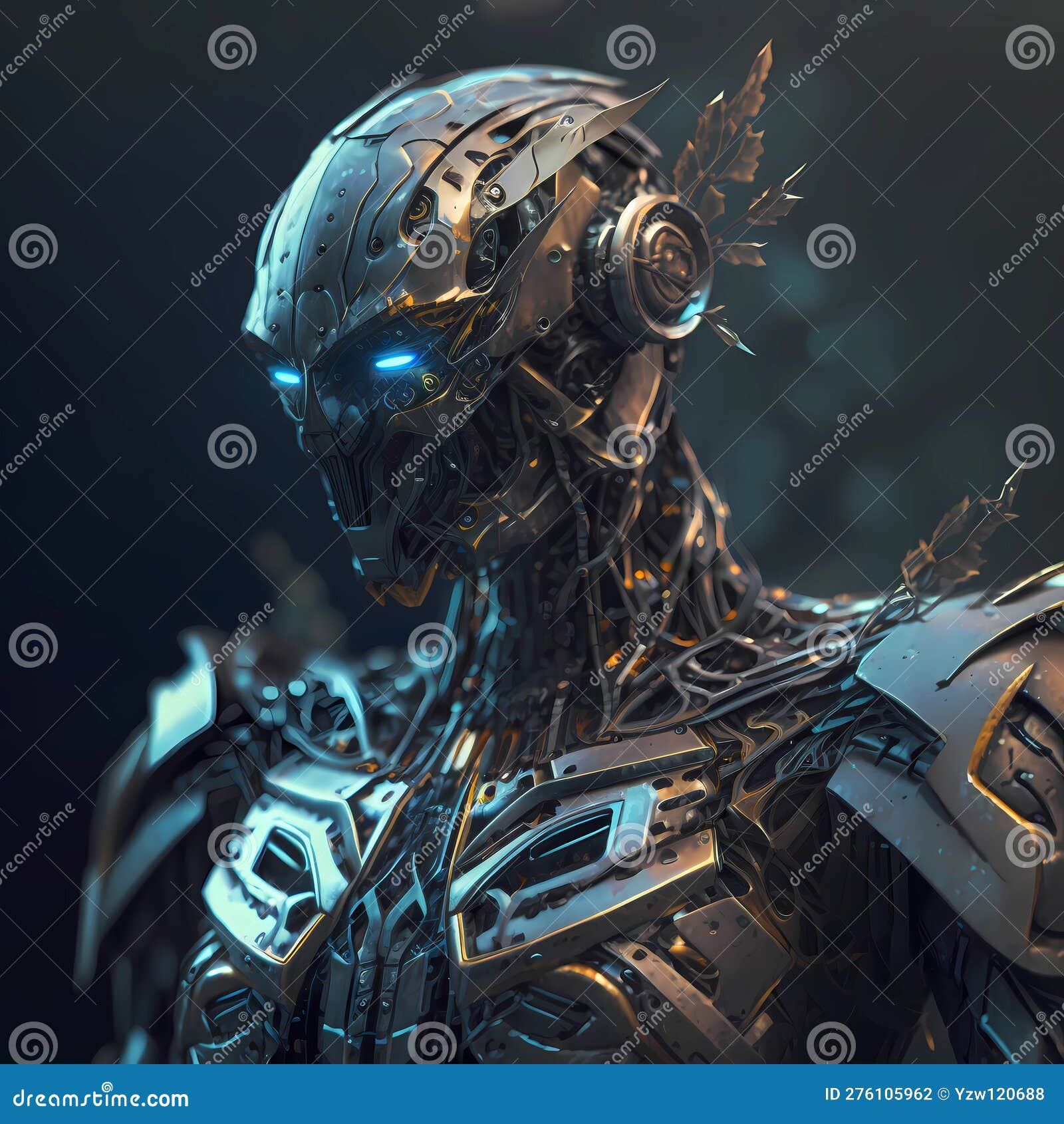 Metal Texture Artificial Intelligence Technology Robot Illustration ...