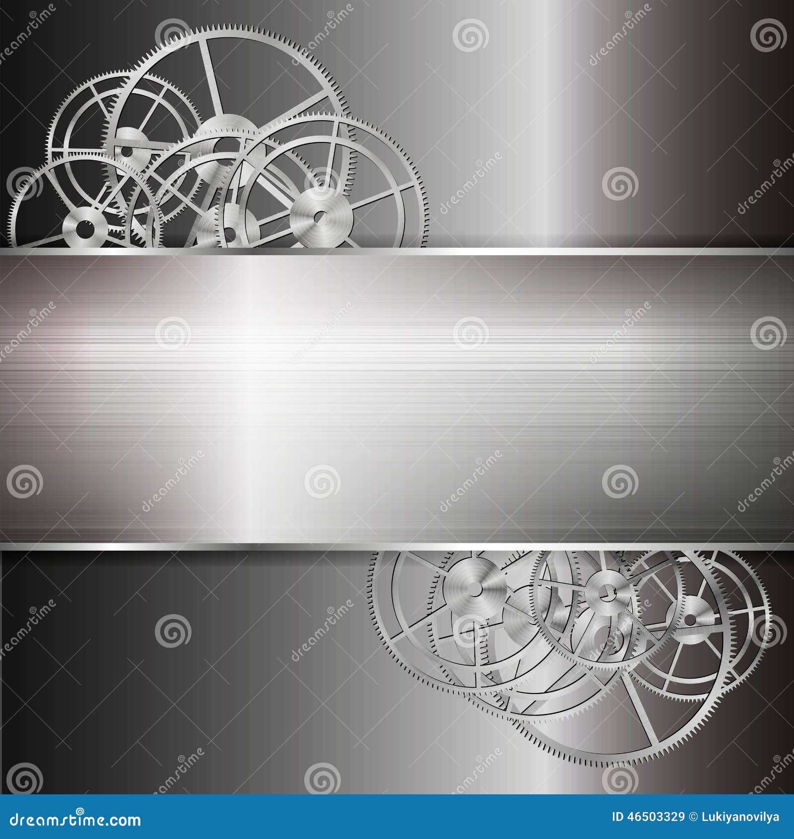 Metal texture with gear. stock illustration. Illustration of reflection ...