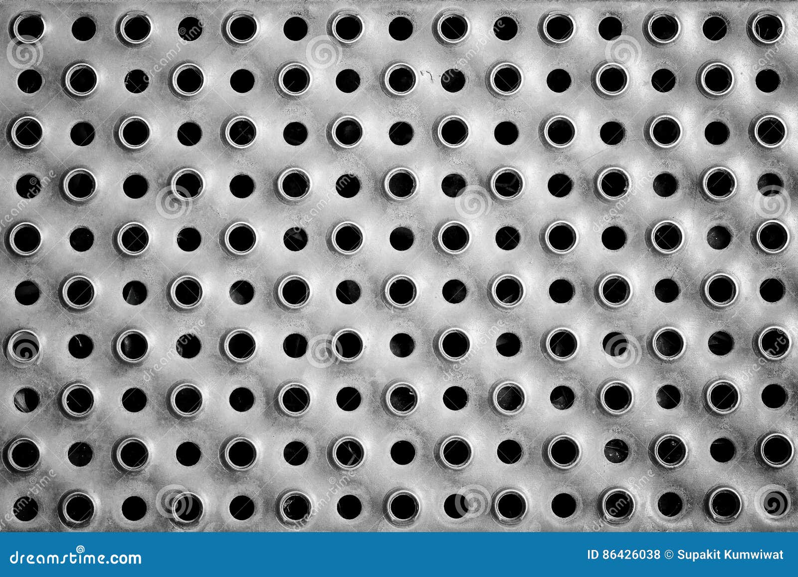 Metal texture with holes stock photo. Image of dirty - 86426038