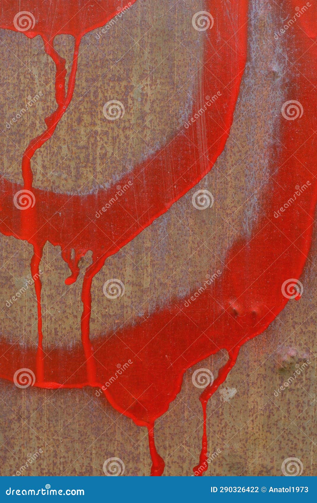 Metal Texture from Iron Wall with Red Paint Stripes Stock Photo - Image ...
