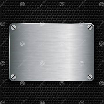 Metal Texture Plate with Screws Stock Vector - Illustration of dark ...