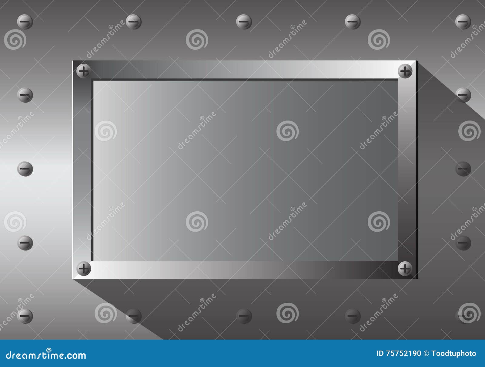 Metal Texture Plate with Screws Stock Vector - Illustration of metallic ...