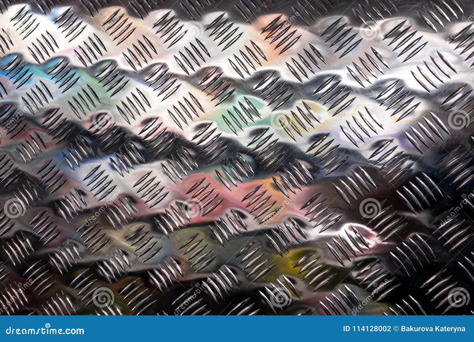 Metal Texture with Reflection of Colors. Stock Photo - Image of ...