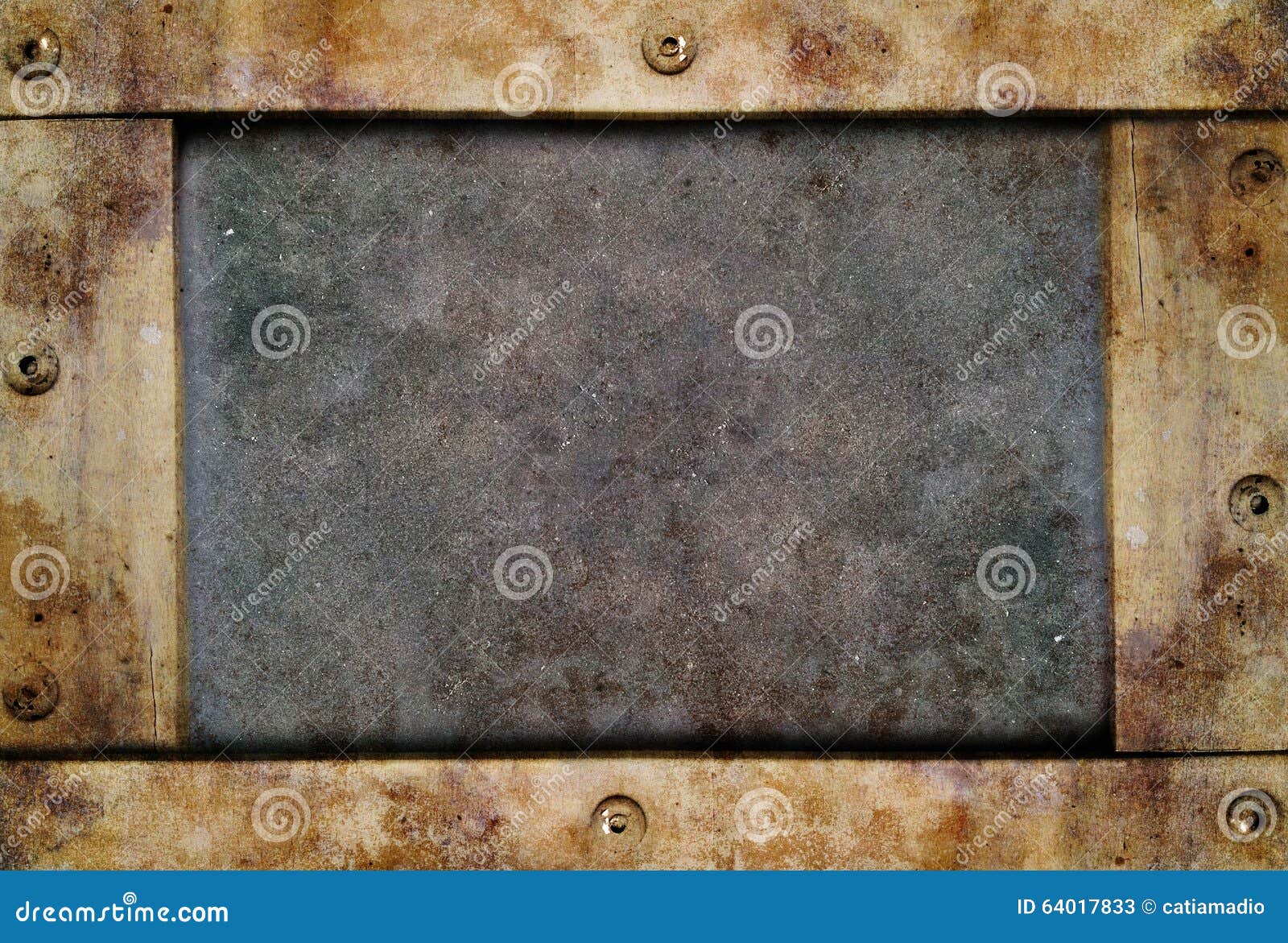 Metal Texture with Riveted Border Stock Image - Image of retro, border ...