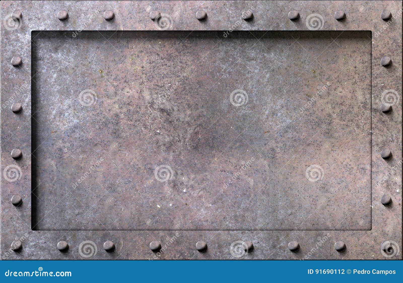 Metal Texture with Rivets Background Stock Illustration - Illustration ...