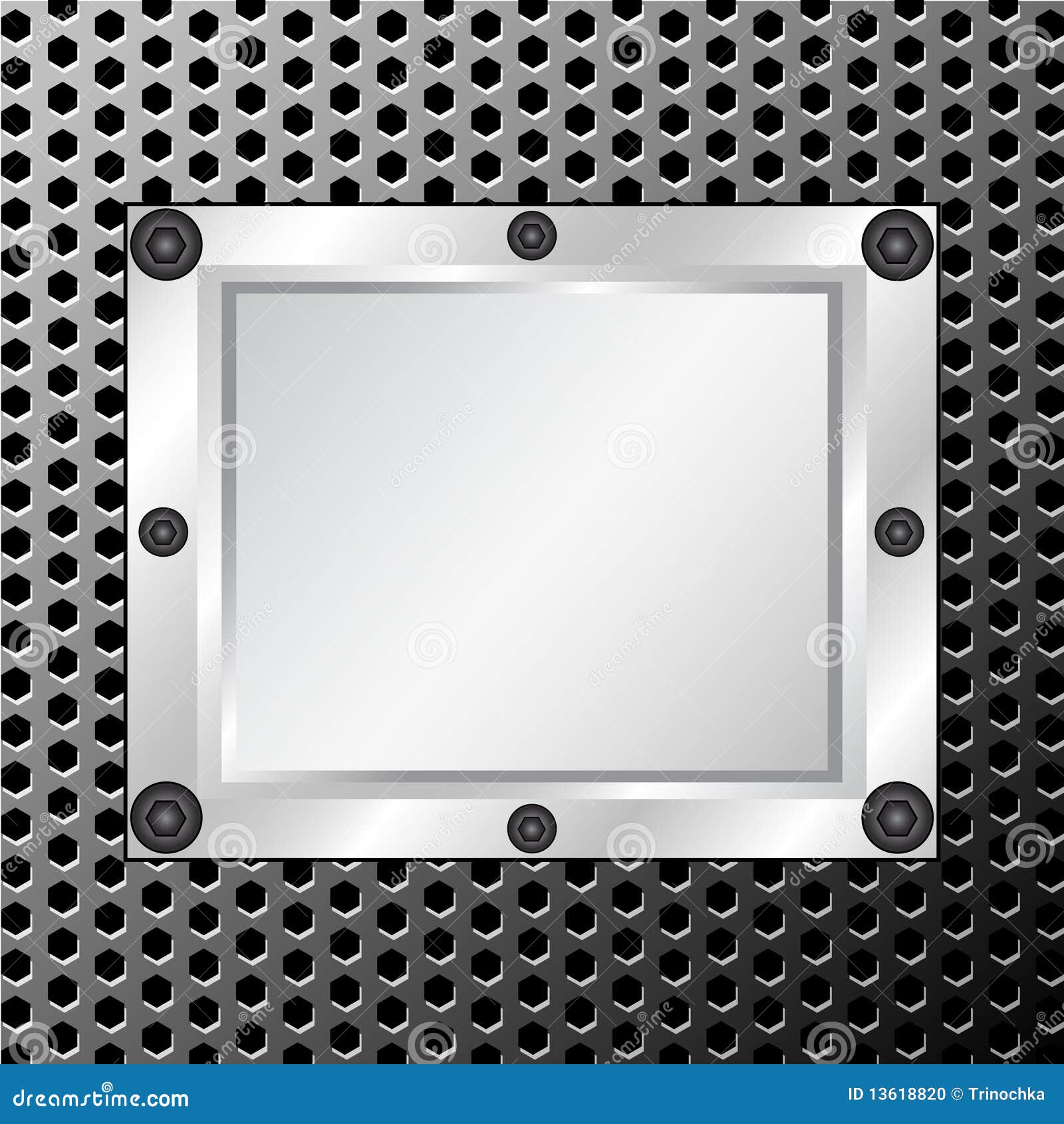 Metal Texture with Silver Frame Stock Vector - Illustration of simple ...