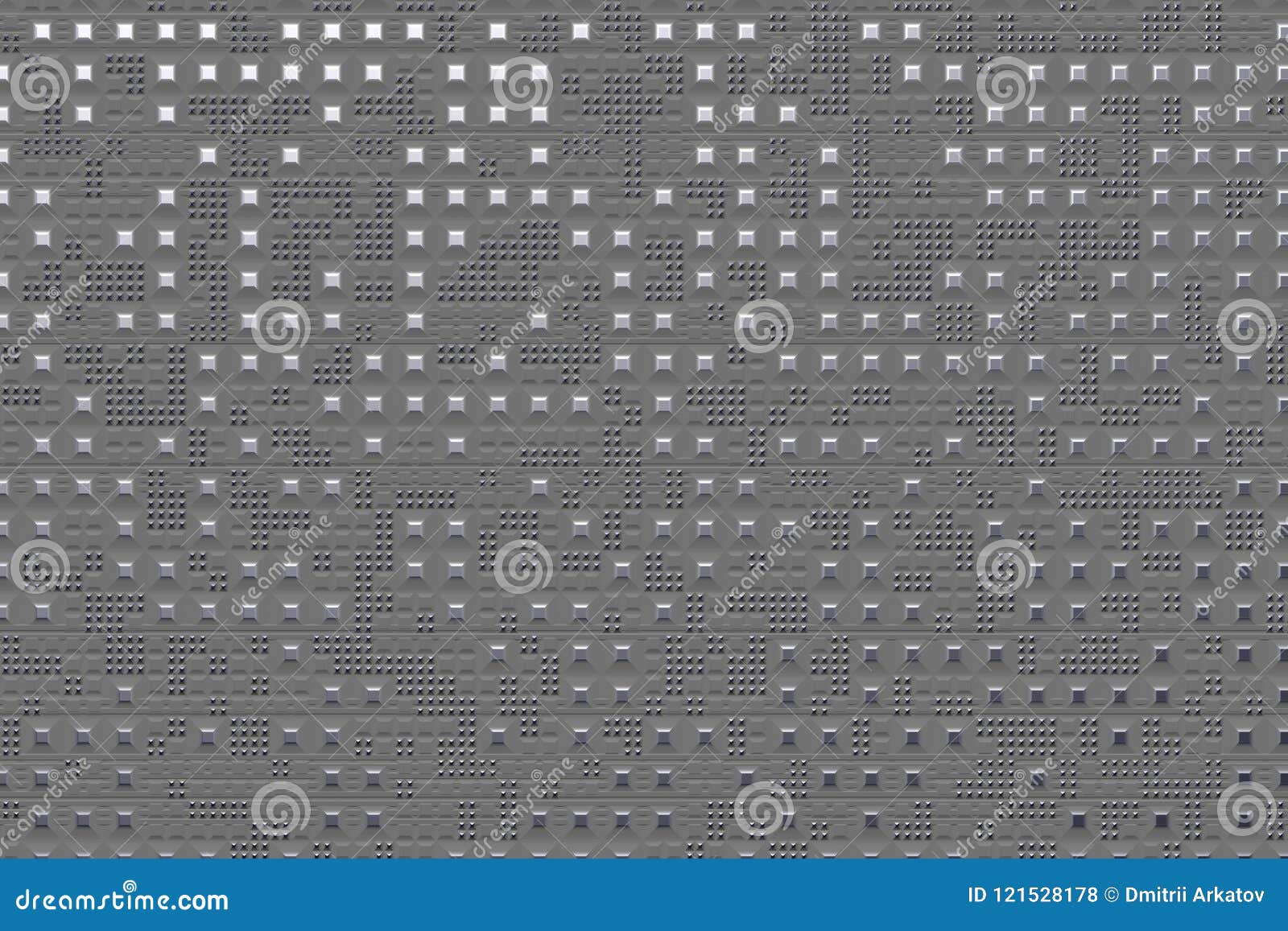 Square With Spikes Repeated In Fibonacci Pattern With Royal Blue Colour ...