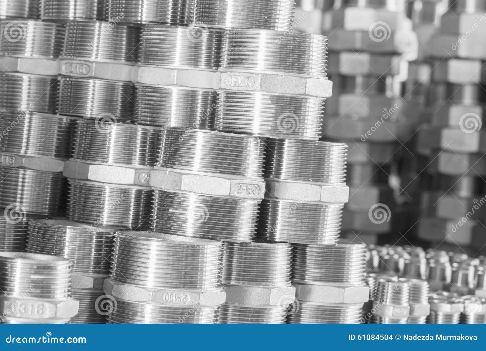Metal Threaded Connection Parts Closeup Stock Photo - Image of material ...