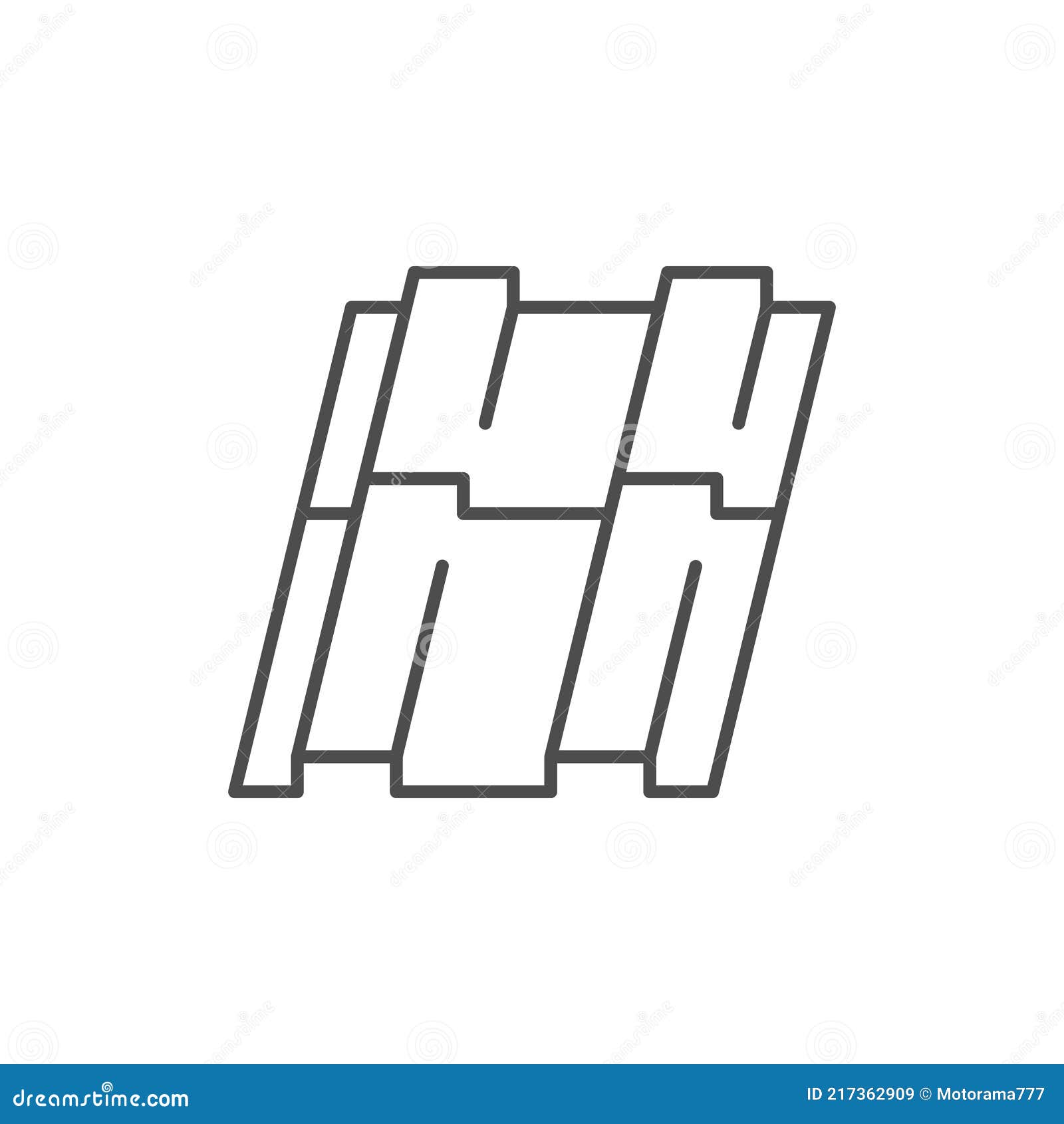 Metal Tile Line Outline Icon Stock Vector - Illustration of build, tile ...