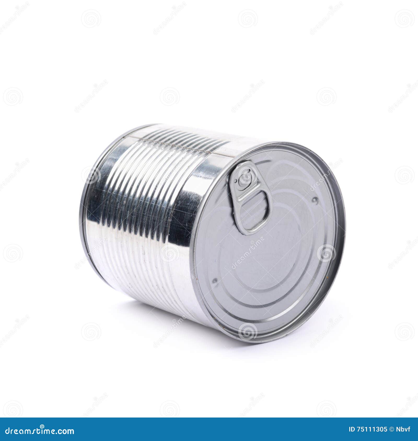 Metal tin can isolated stock image. Image of chrome, material - 75111305