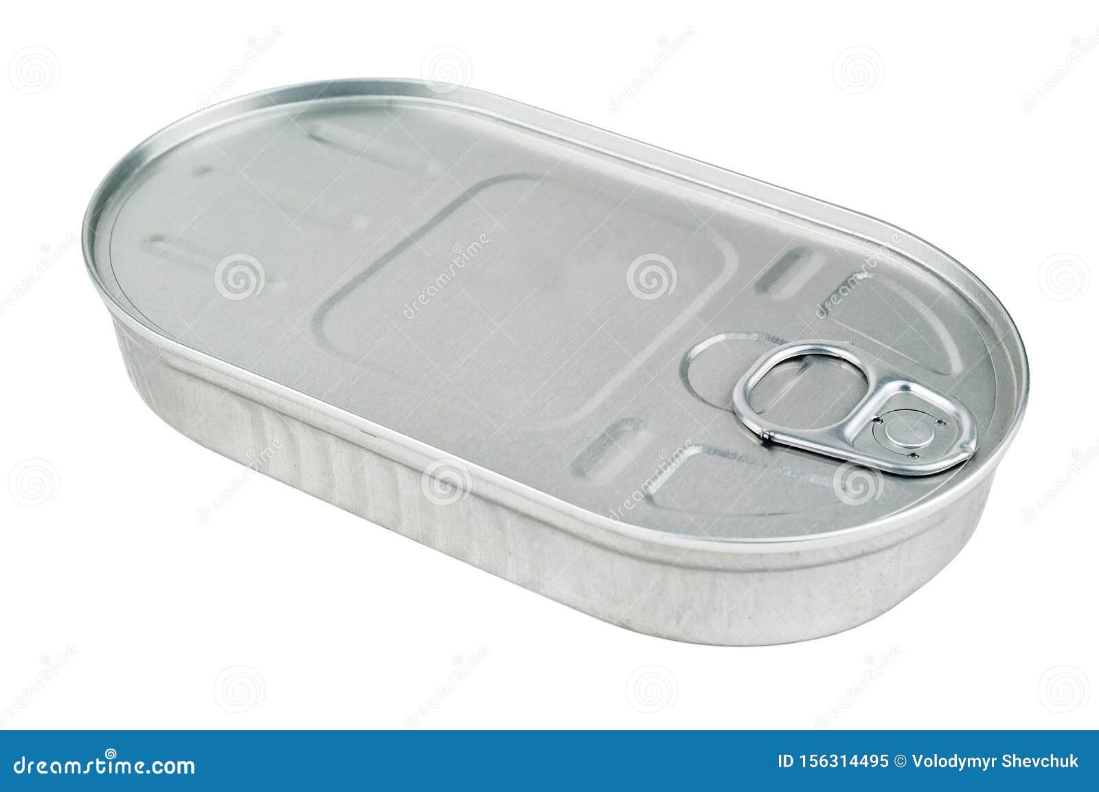Metal Tin, Canned Fish on White Stock Image - Image of blank, steel ...