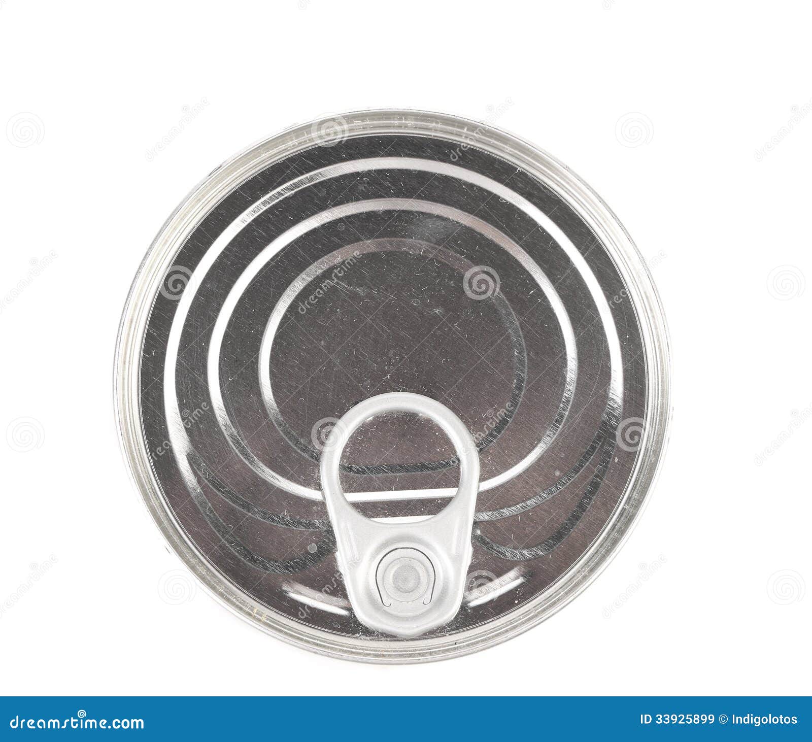 Metal Tin Conserve Can, Top View. Stock Image - Image of preservation ...