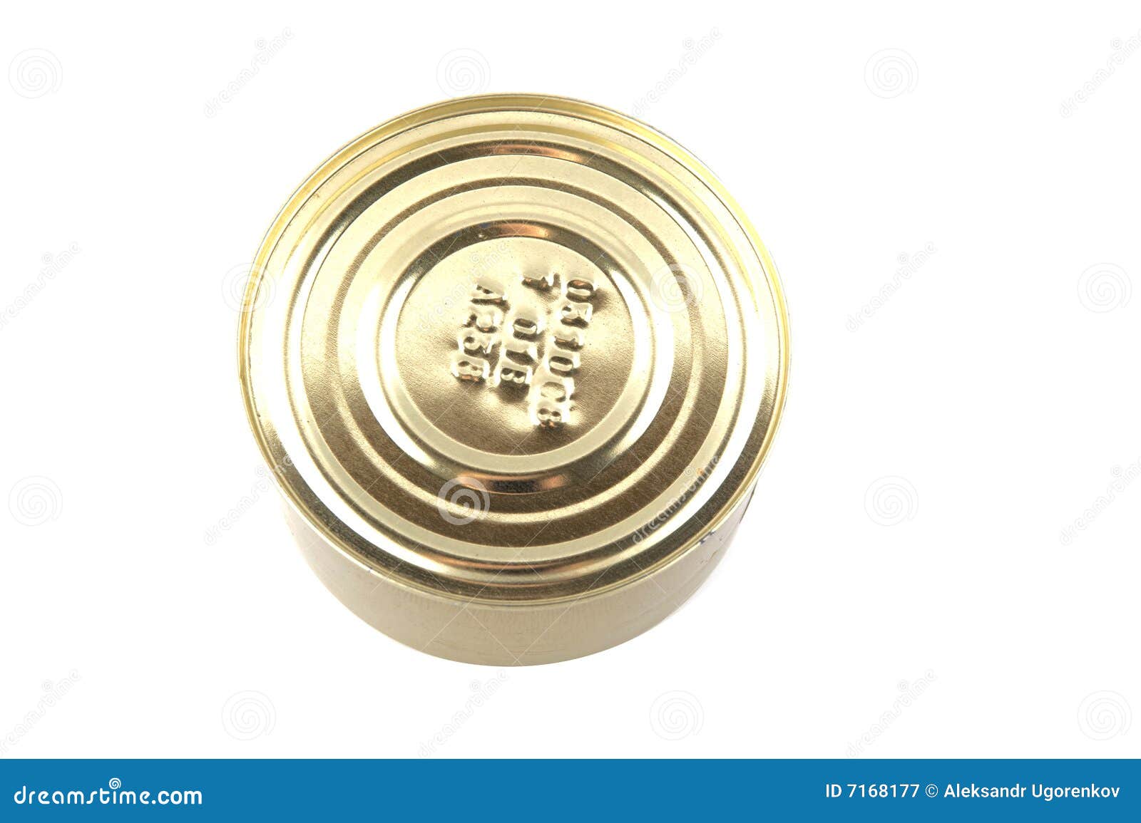 Metal tin on white macro stock image. Image of blank, preservation ...