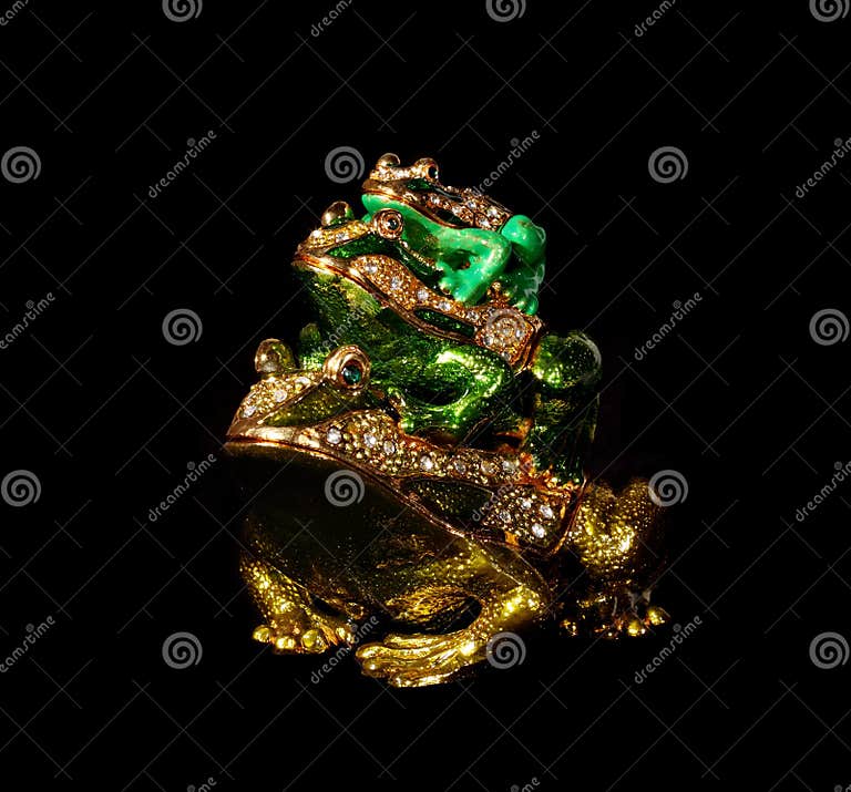 Metal toad with crystals stock image. Image of mythology - 26569469
