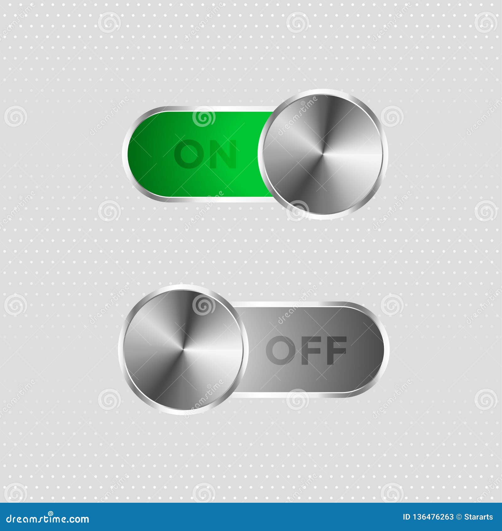 On And Off Metal Toggle Switch, Flipped In The OFF Position Royalty ...