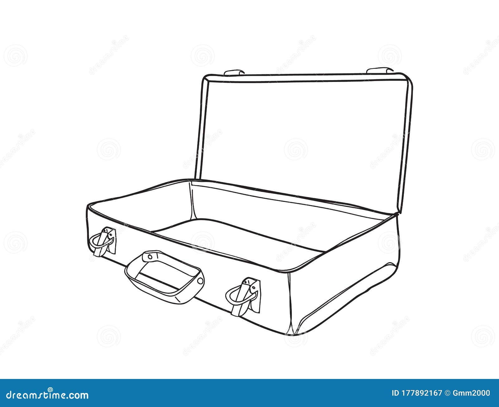 Metal Tools Box Industrial Loft Hand Drawn Vector Lineart Illustration ...