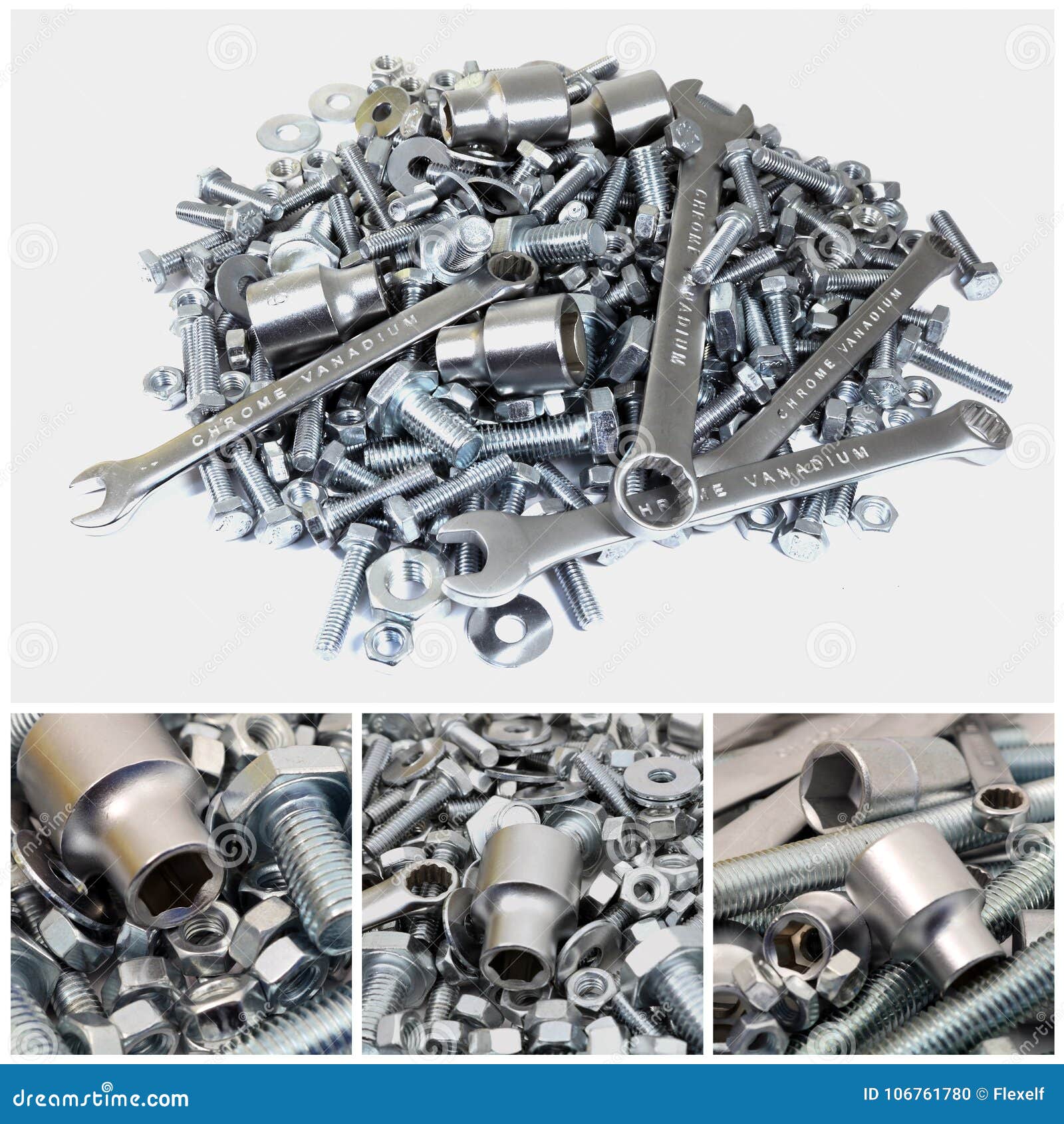 Metal Tools and Fixing Elements. Stock Photo - Image of tool, equipment ...