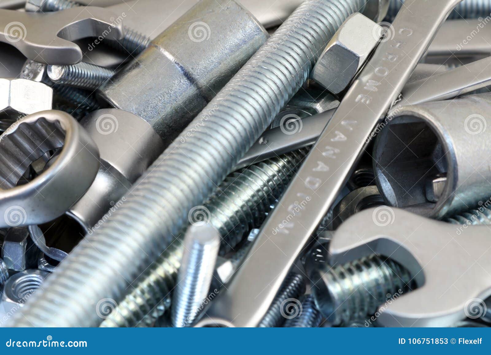 Metal Tools and Fixing Elements. Stock Image - Image of industry ...