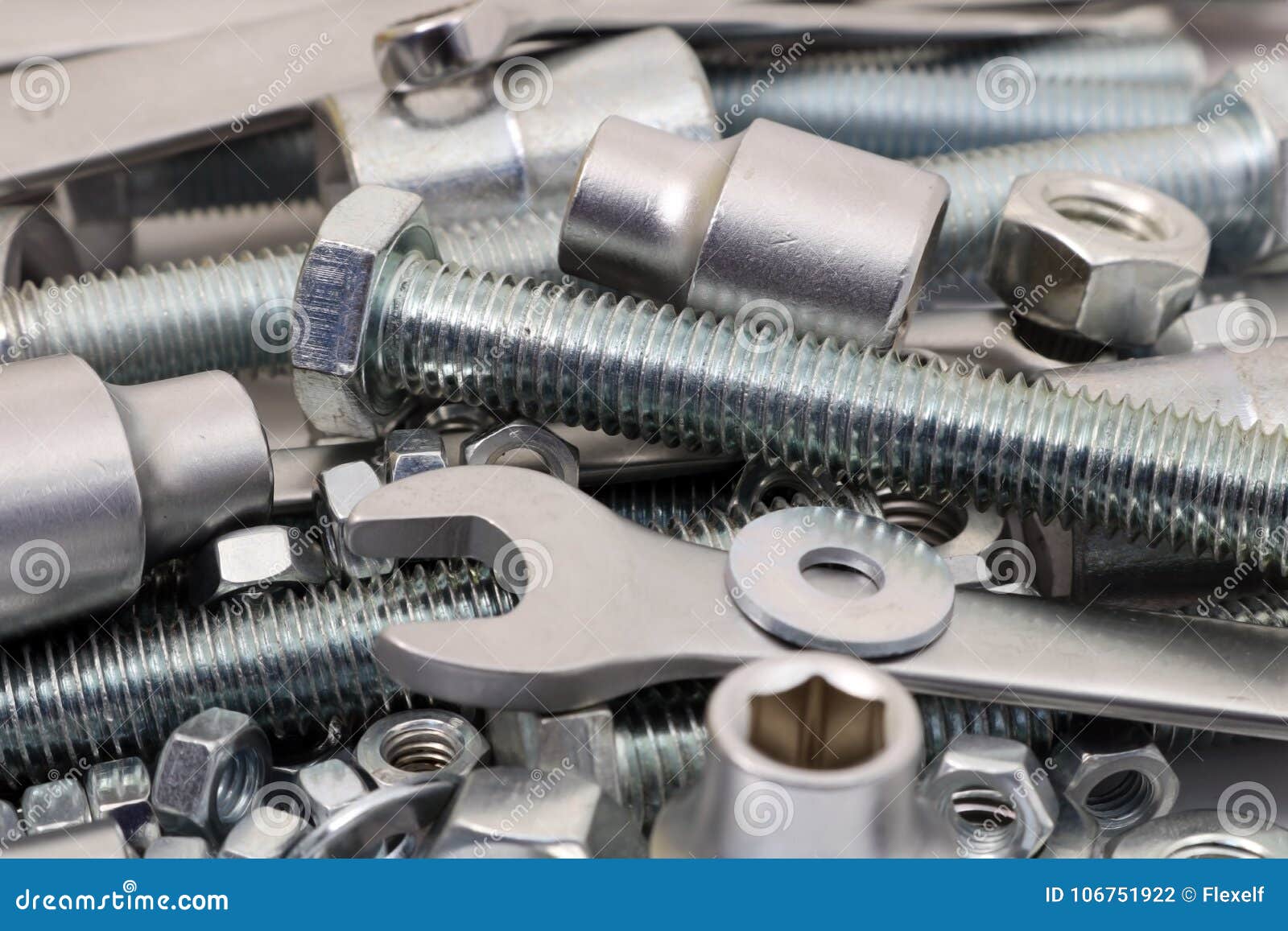 Metal Tools and Fixing Elements. Stock Photo - Image of industrial ...