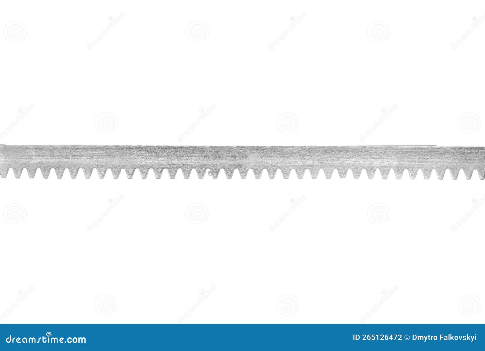 Metal Toothed Rail Isolated on White Background Stock Photo - Image of ...