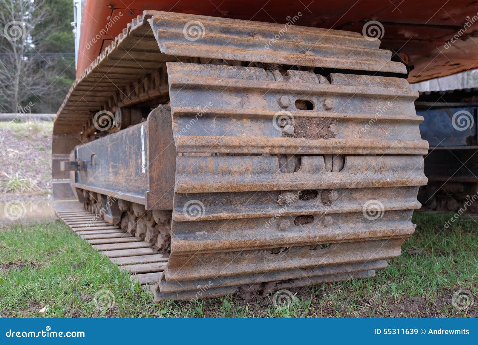 Metal Tractor Track stock image. Image of machinery, tread - 55311639