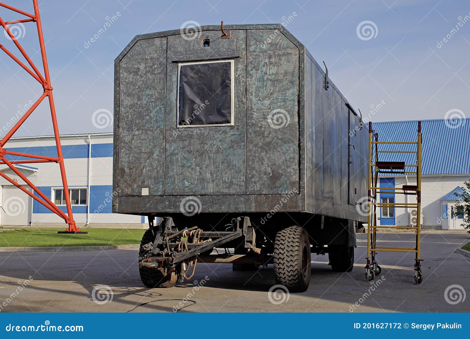 Metal Trailer for Housing in the Field. Production of a Temporary ...