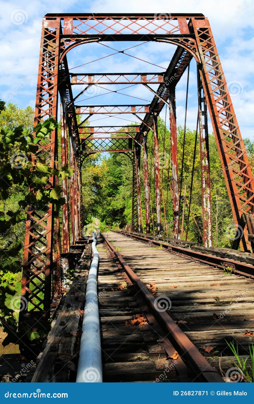 Metal train bridge stock image. Image of outdoors, metal - 26827871
