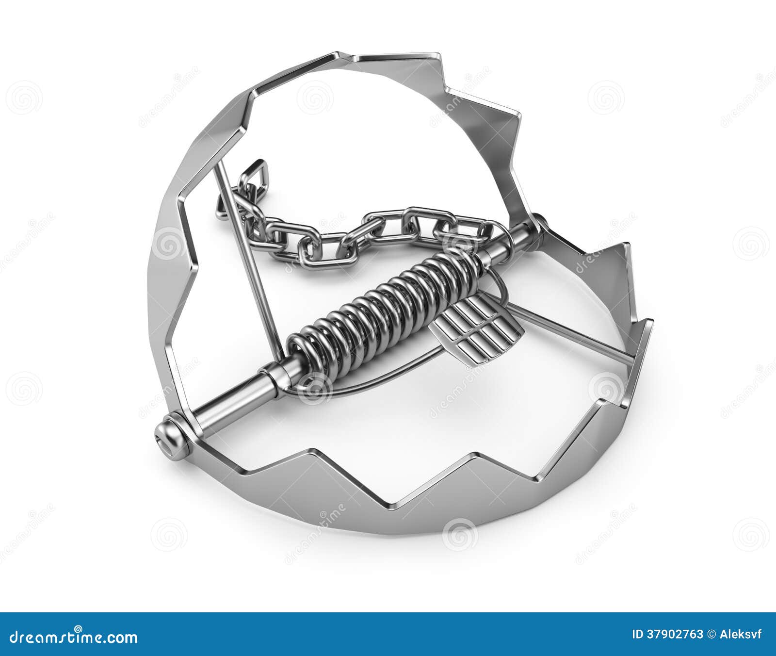 Metal trap stock illustration. Illustration of white - 37902763