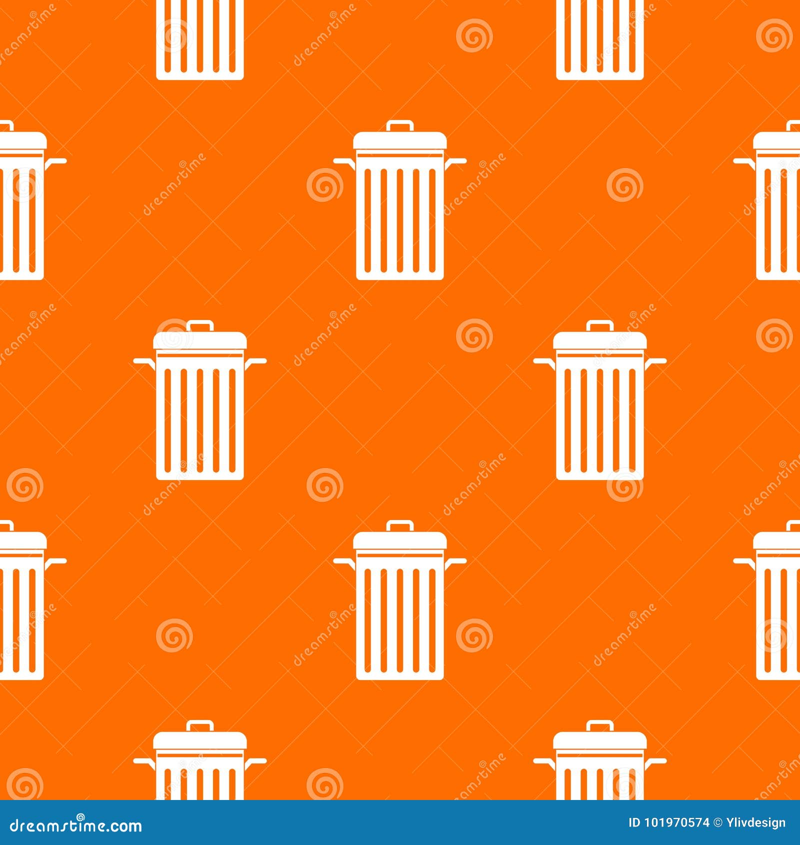 Metal Trash Can Pattern Seamless Stock Vector - Illustration of ...