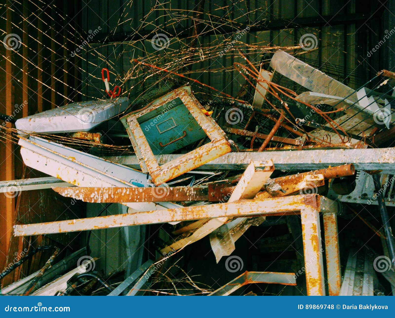 Metal trash stock photo. Image of processed, debris, vsco - 89869748