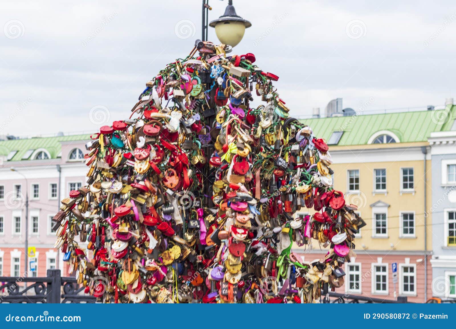 Metal Tree Structure Where Couples Locking the Locks As a Sign of True ...
