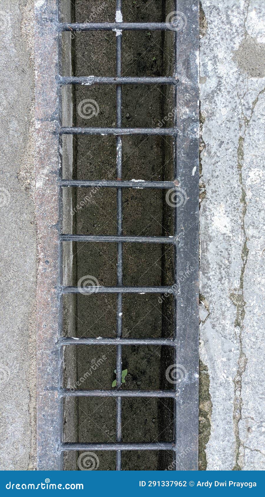 Metal Trench Rain Water Drain System. Stock Photo - Image of window ...