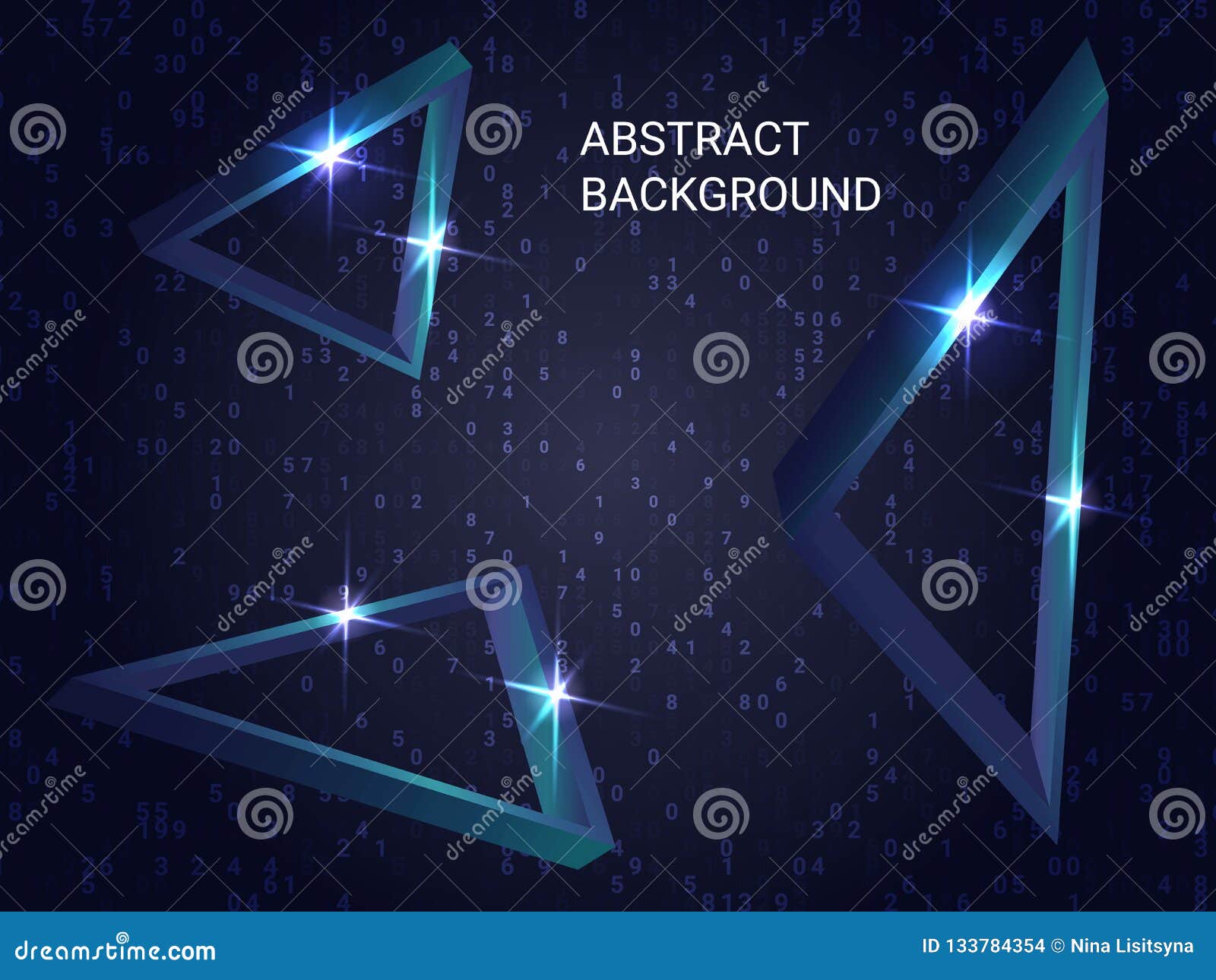 Metal Triangles Sparkle on the Background. Stock Vector - Illustration ...