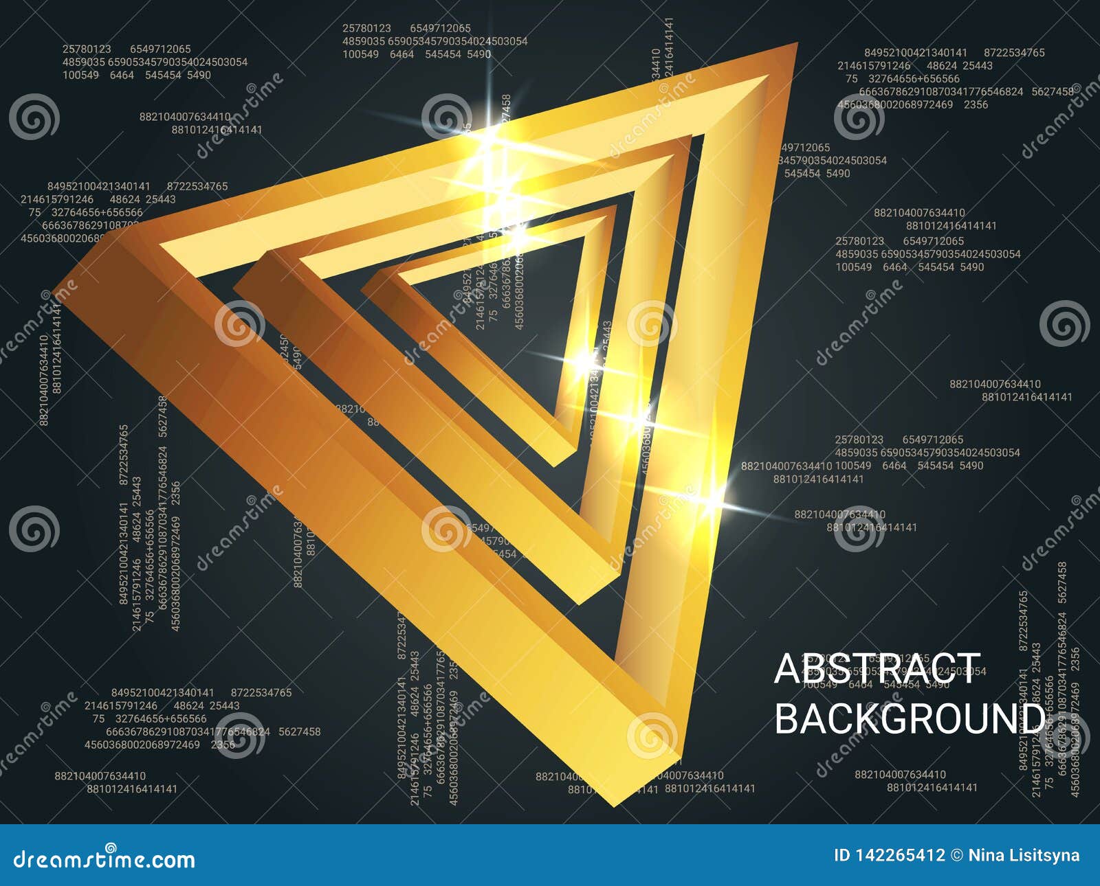 Metal Triangles Sparkle on the Background. Stock Vector - Illustration ...