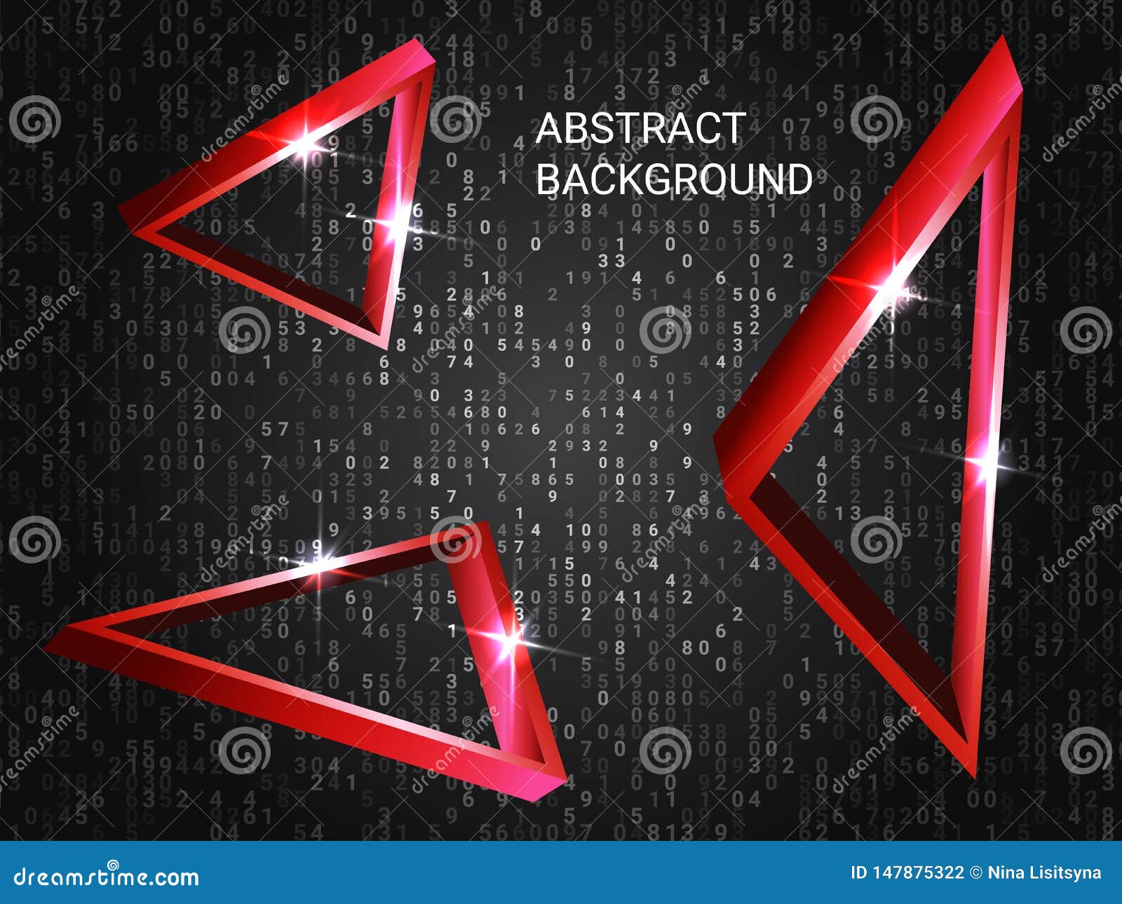 Metal Triangles Sparkle on the Background. Stock Vector - Illustration ...