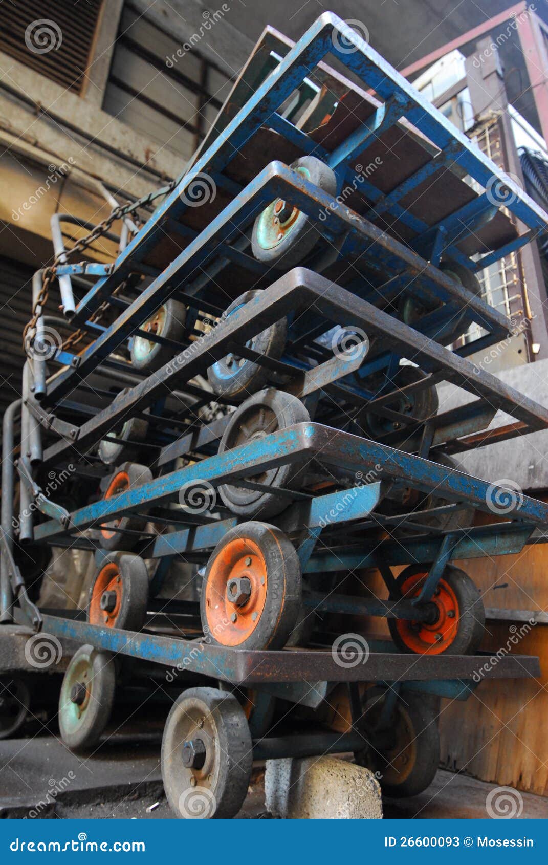 Metal trolley stock image. Image of dirty, metal, stacking - 26600093