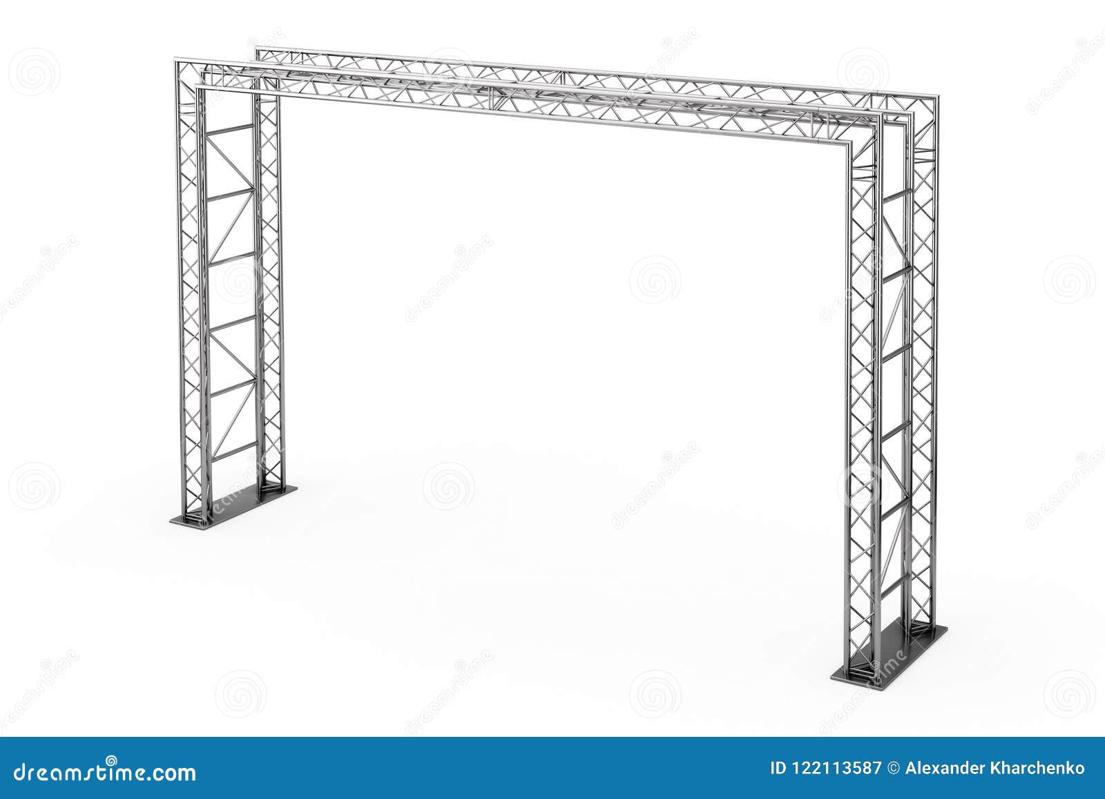 Metal Truss Construction. 3d Rendering Stock Image - Image of concert ...