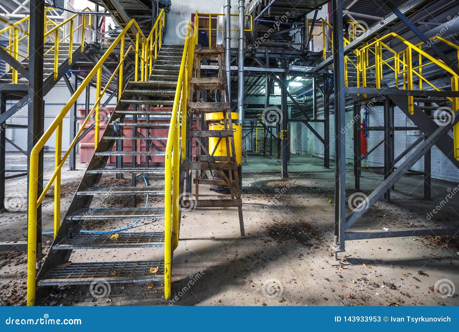 Metal Truss Structures on Modern Waste Recycling Processing Plant ...
