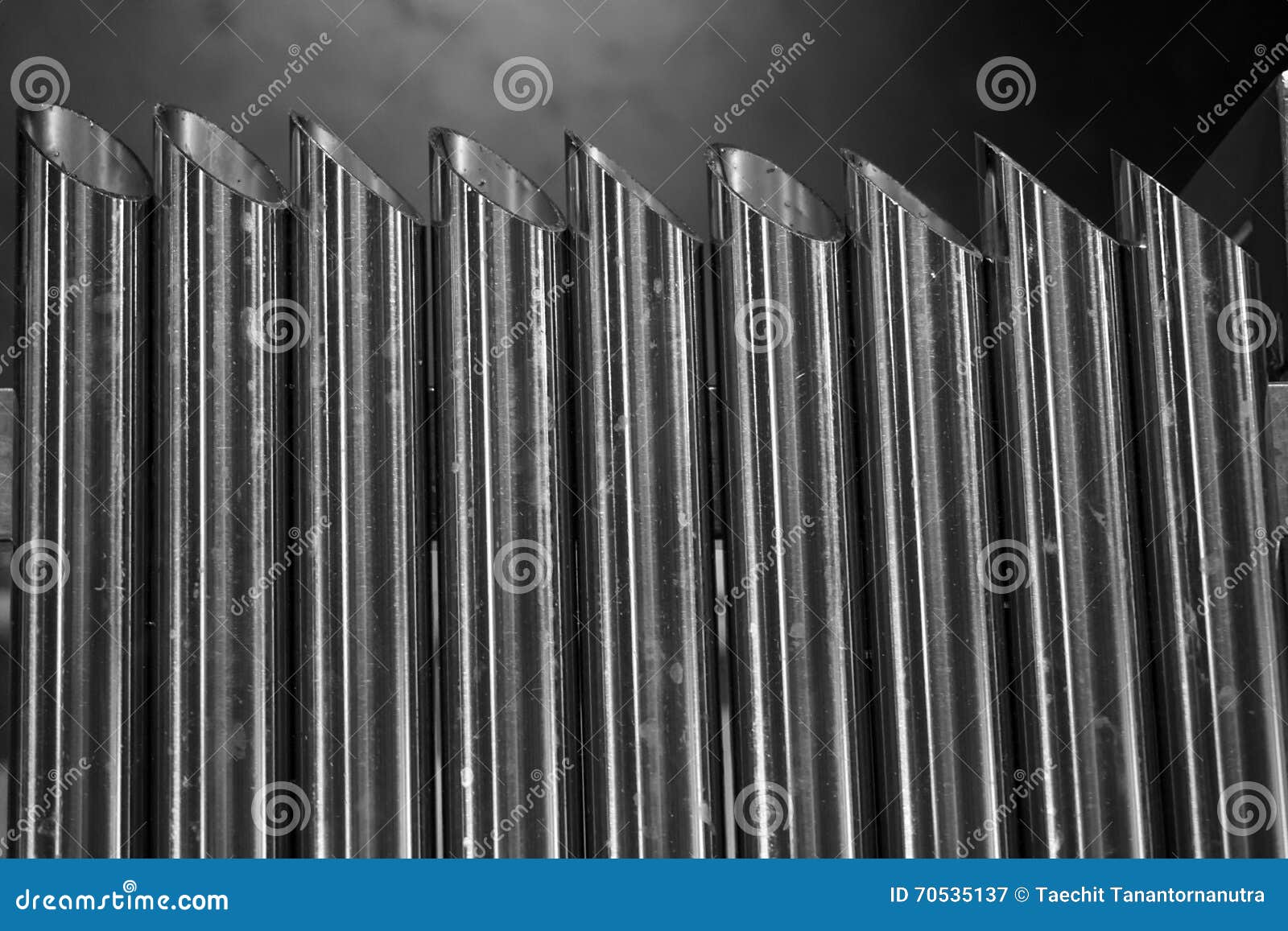 Metal tube sharp stock image. Image of grunge, texture - 70535137
