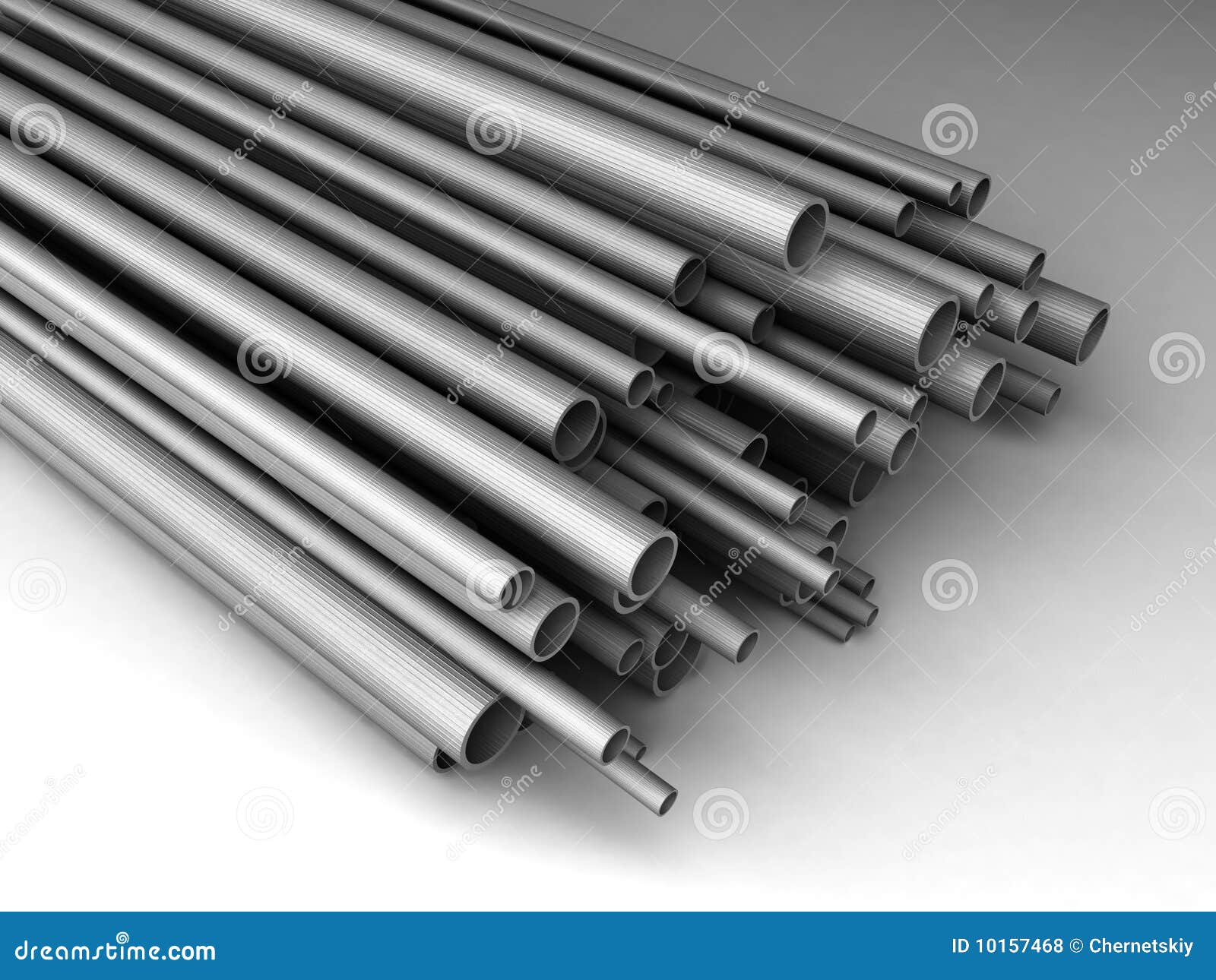 Metal Tubes of Different Sizes Stock Illustration - Illustration of ...