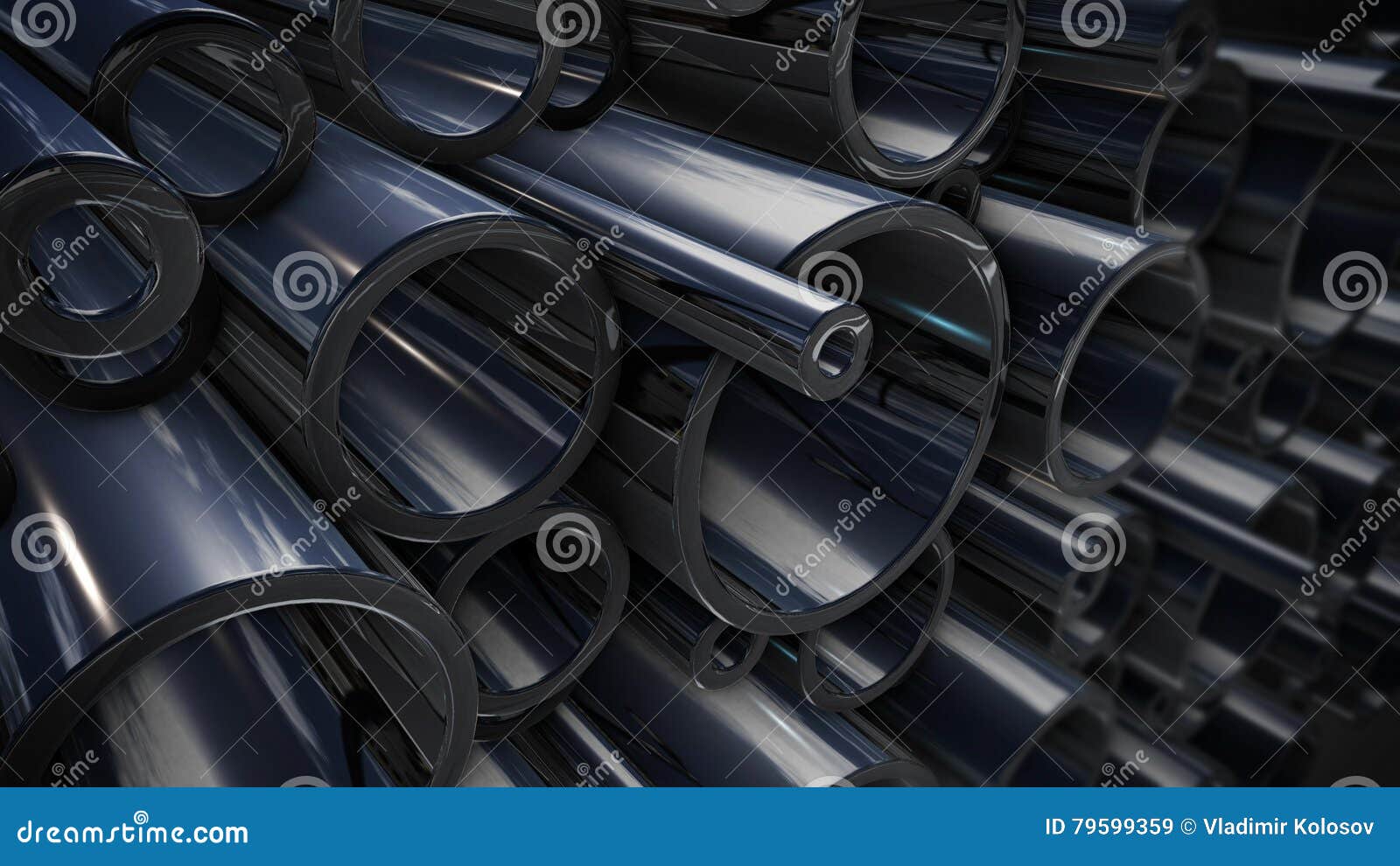 Metal tubes stack stock illustration. Illustration of construction ...