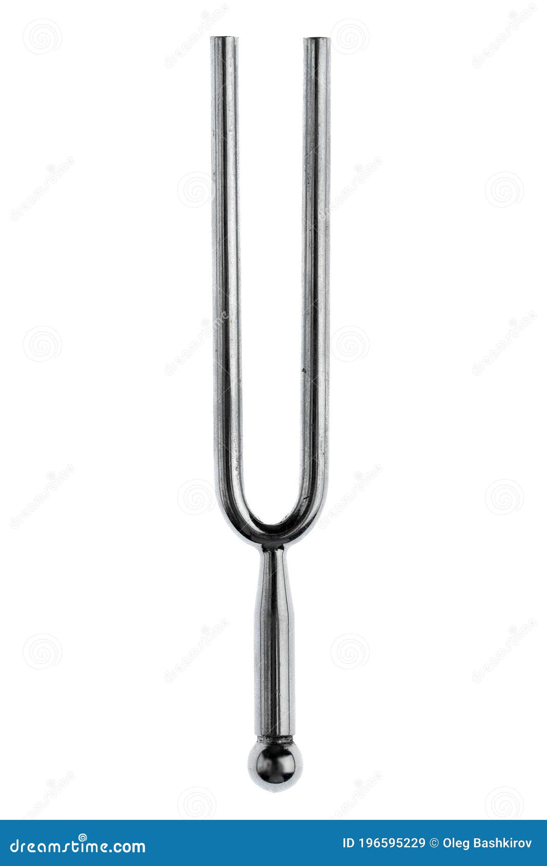 Metal Tuning Fork Isolated on a White Background Stock Image - Image of ...