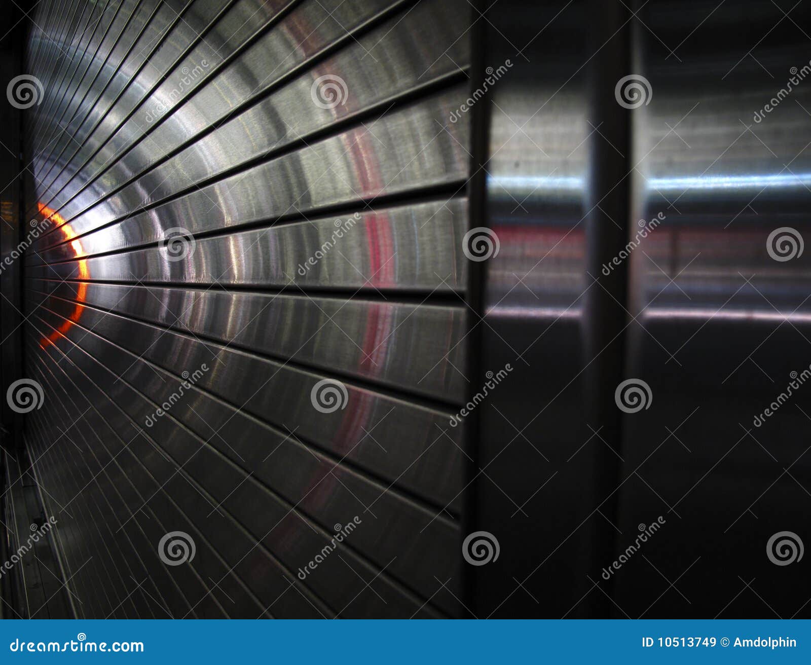 Metal tunnel with lights stock image. Image of aluminum - 10513749