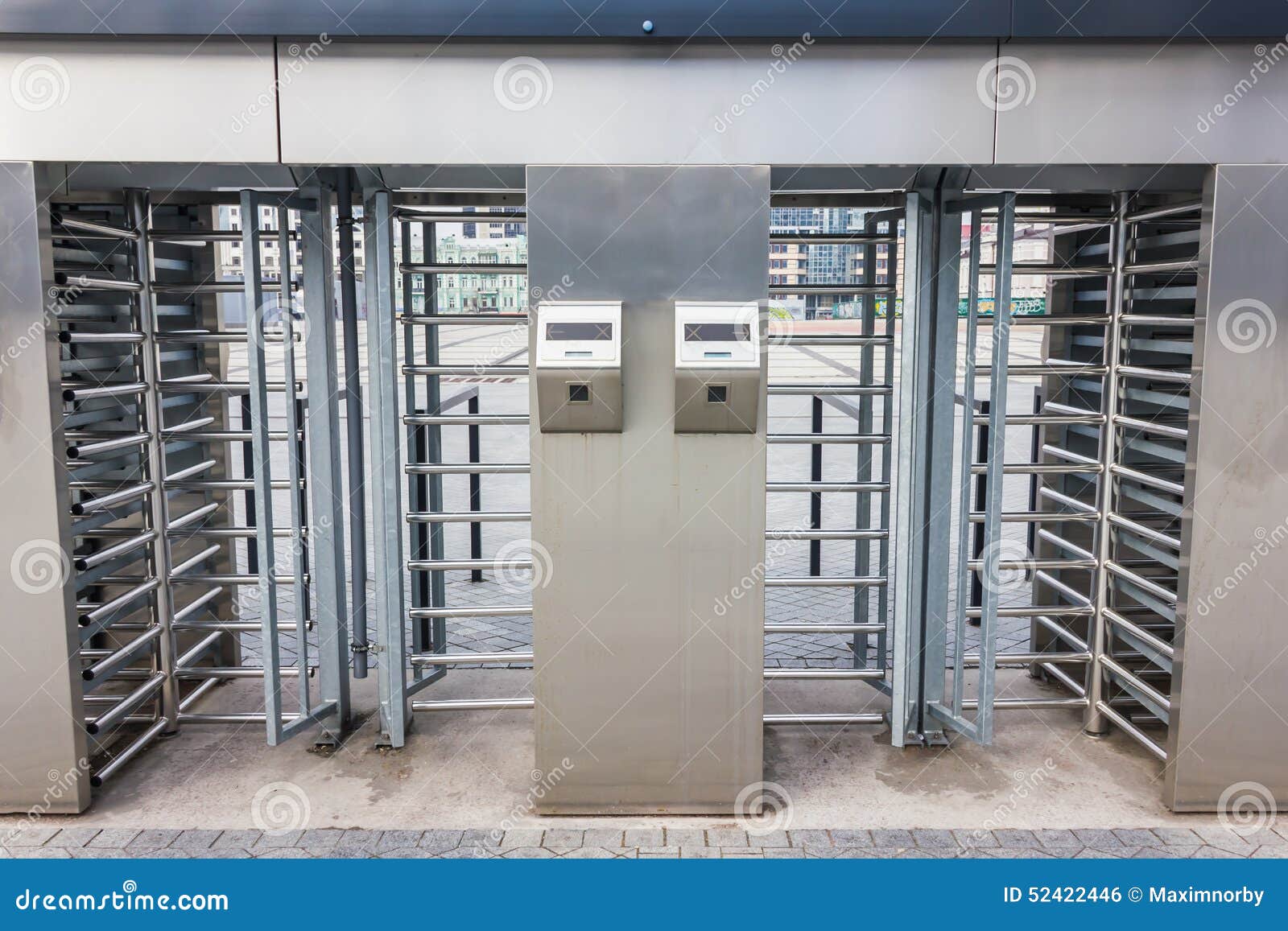 Metal turnstile stock photo. Image of gateway, counting - 52422446