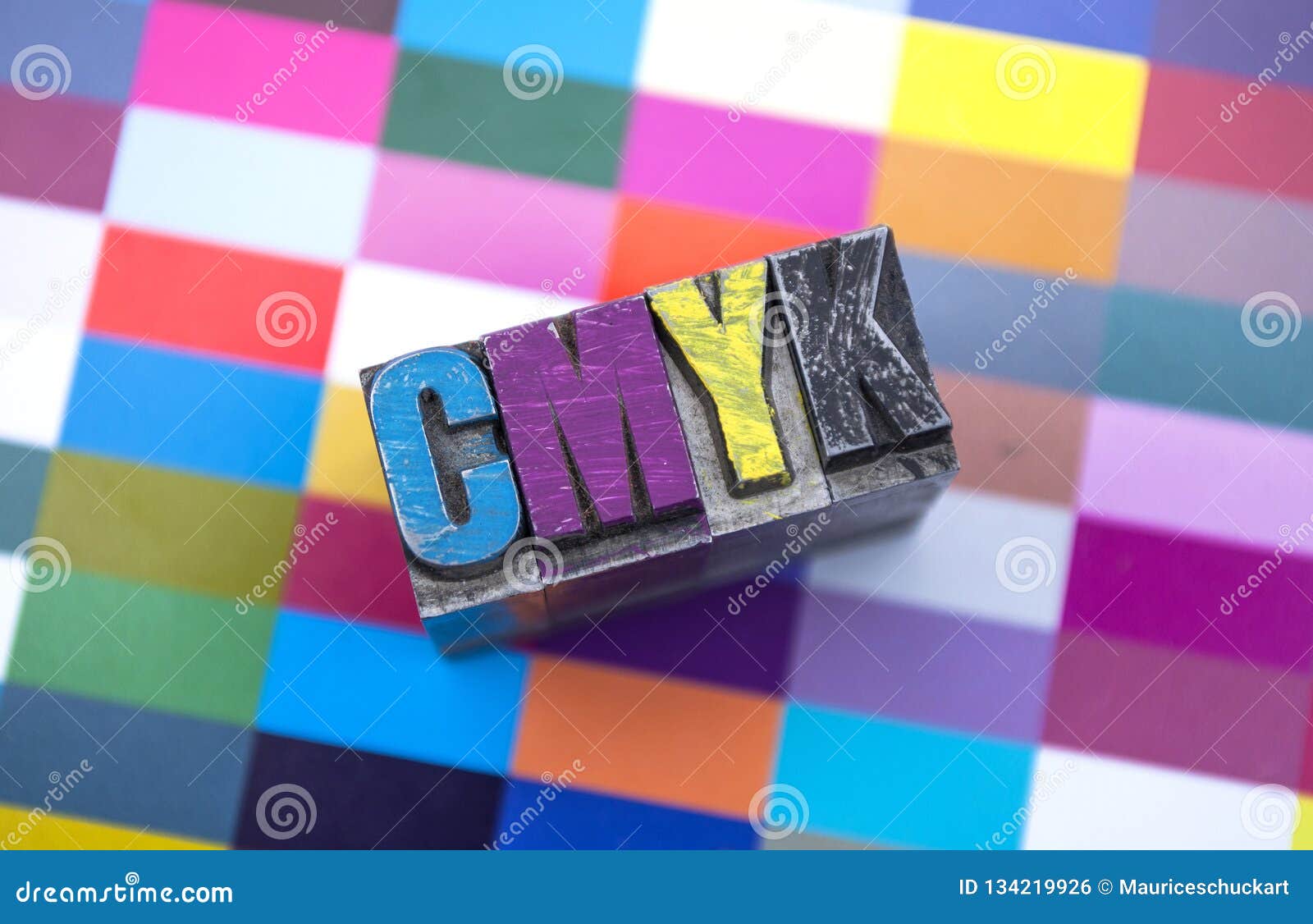 Metal Types with Cmyk with a Proof Stock Photo - Image of creative ...