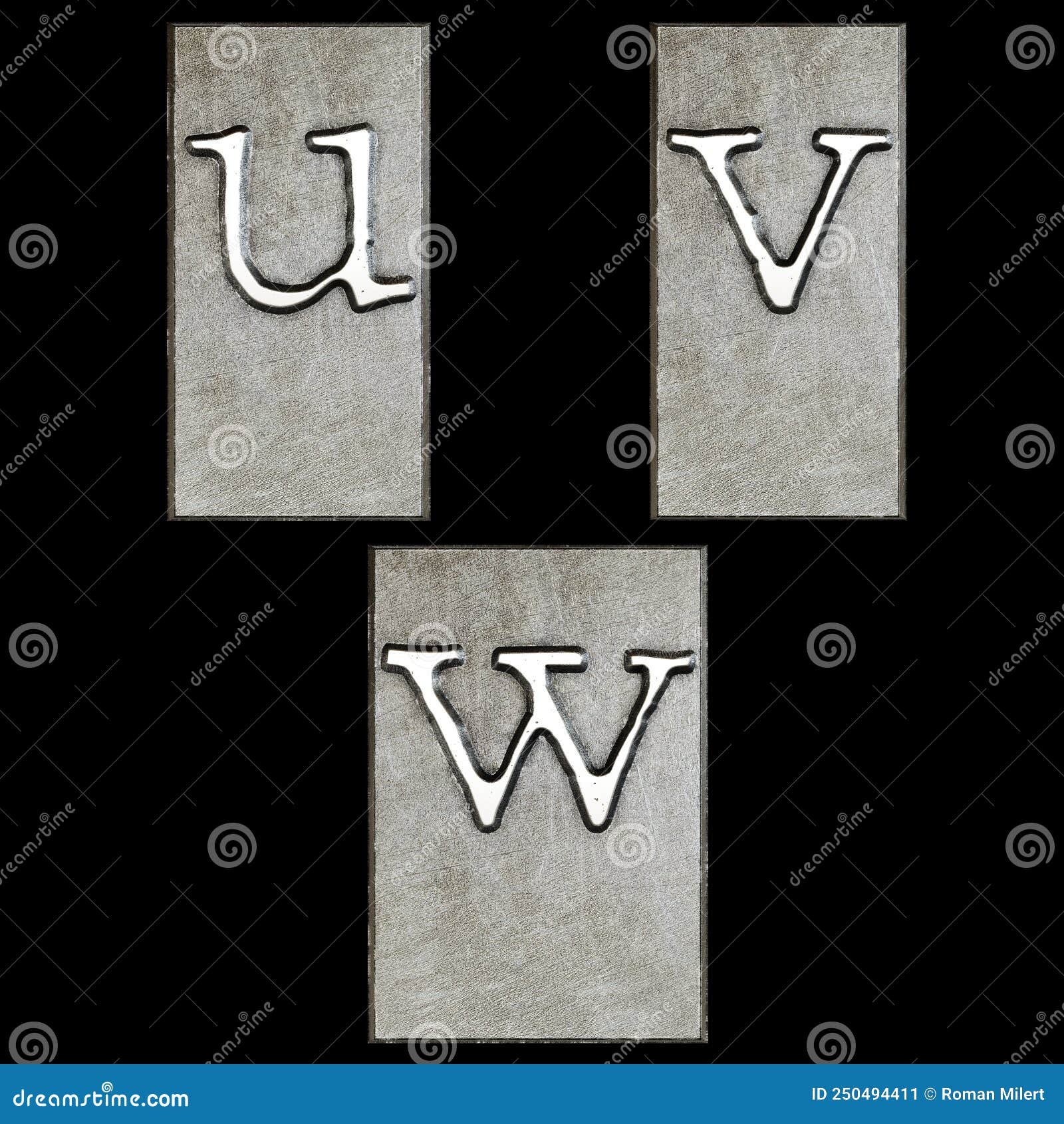 Metal Typewriter Print Head Alphabet - Lower Case Letters E-h Stock ...