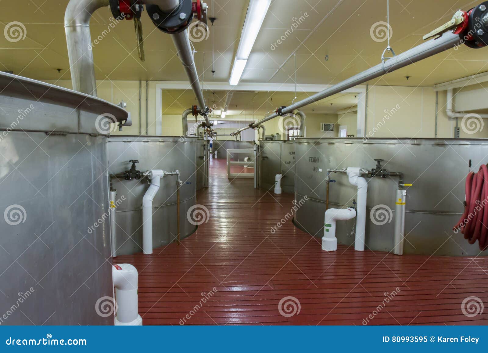 Metal Vats in Bourbon Distillery Stock Image - Image of vessel, room ...