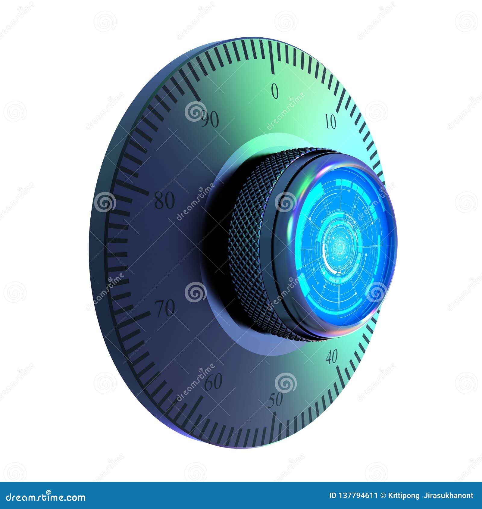Metal Vault with Dial Number Stock Illustration - Illustration of gate ...