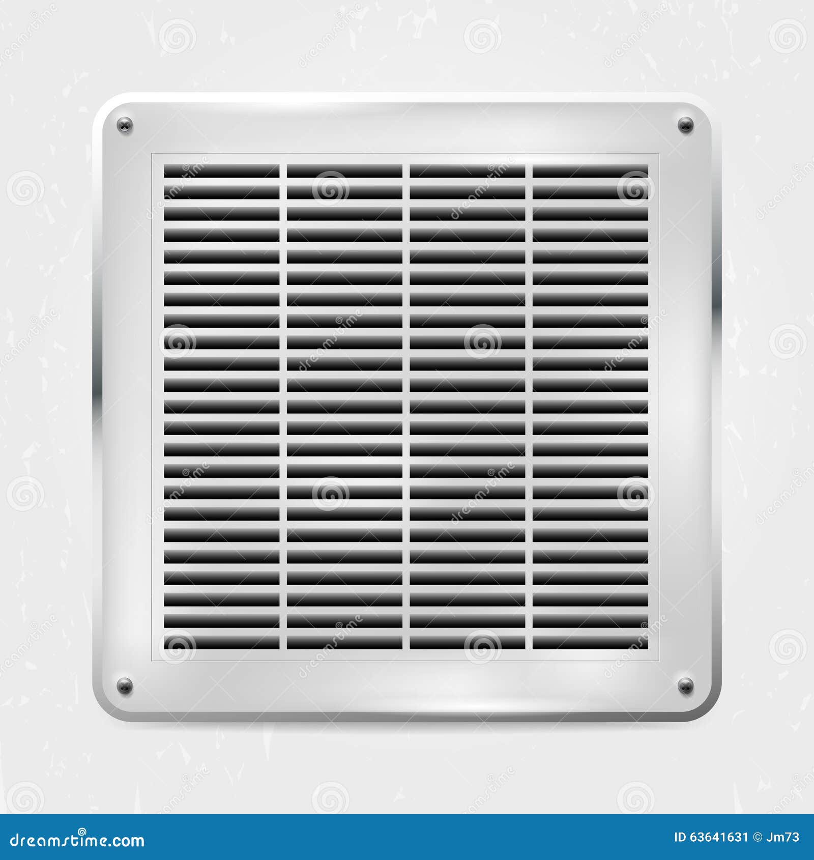 Metal Ventilation Grille on the Wall Stock Vector - Illustration of ...