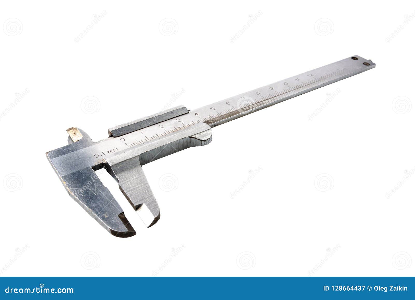 Metal Vernier Caliper Isolated on White Background. Vernier Caliper ...